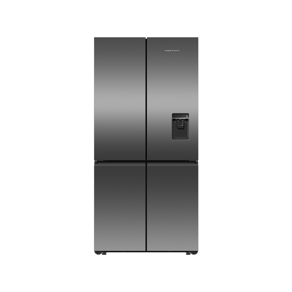 Fisher & Paykel 690L Quad Door Freestanding Black Stainless Steel ...